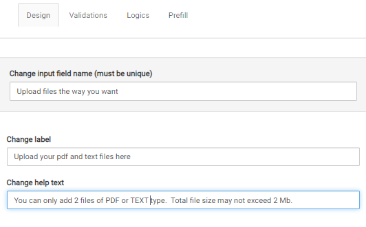 Using file upload inputs